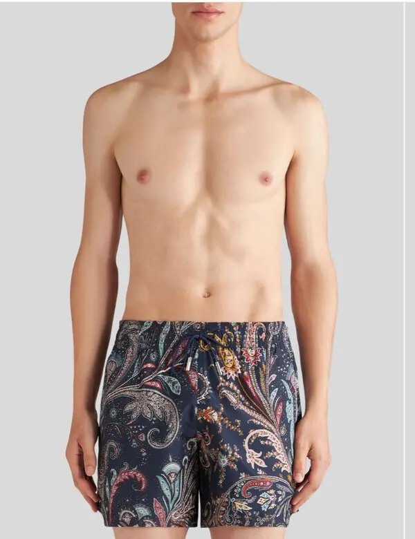 Etro Paisley-printed Swim Shorts - Black