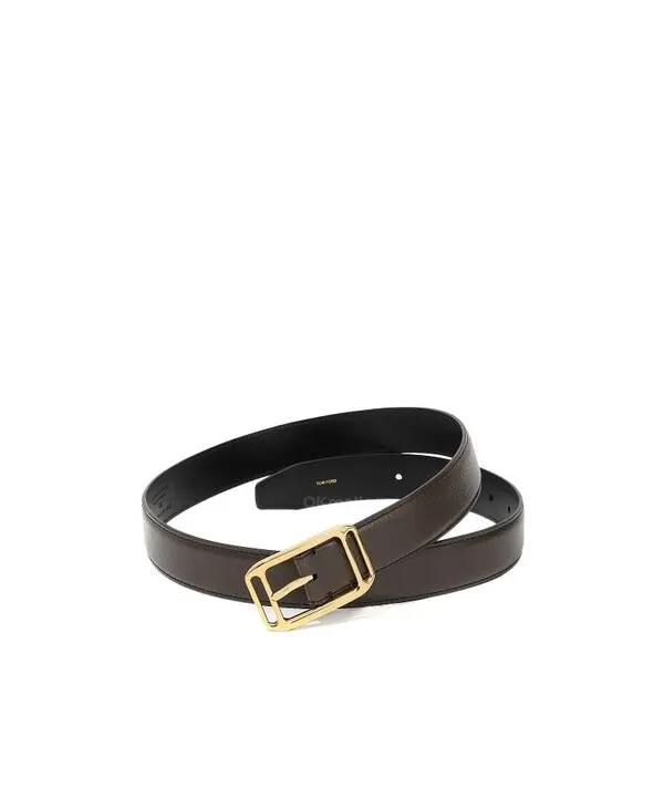 TOM FORD Square Buckle Belt - Black