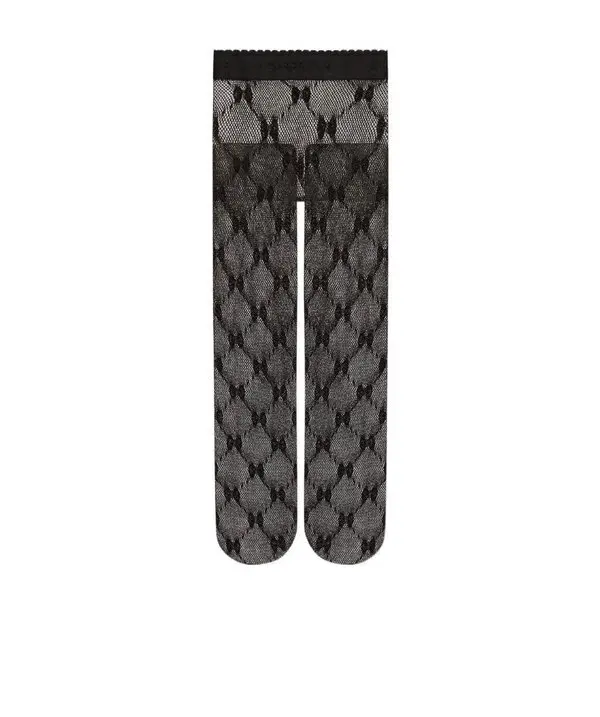 Gucci Double G Logo Semi-sheer Tights - Black