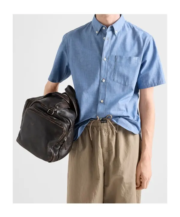 Prada Short-sleeved Chambray Shirt