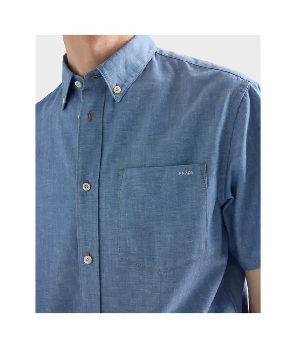 Prada Short-sleeved Chambray Shirt