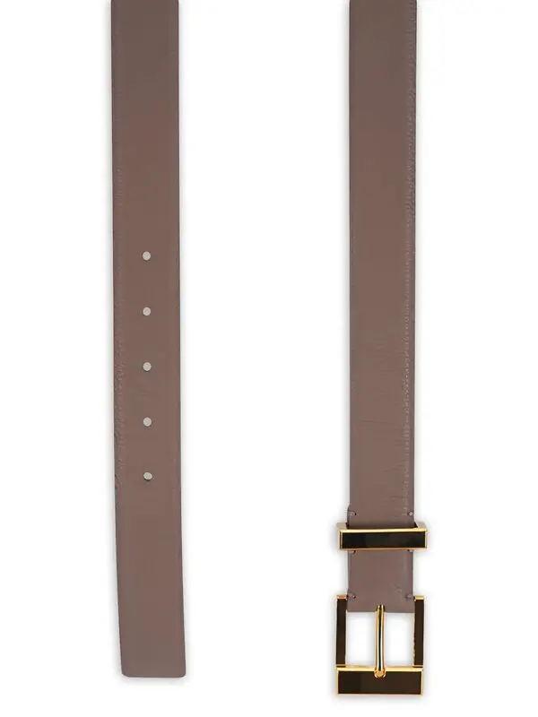 Khaite Manhattan Gold-tone Buckle Belt - Light Brown