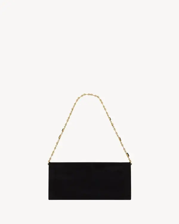 Saint Laurent Kate Clutch In Velvet