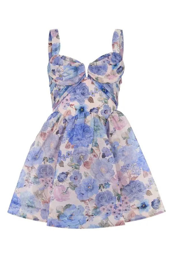 Zimmermann Printed Linen Blend Rebellion Mini Dress