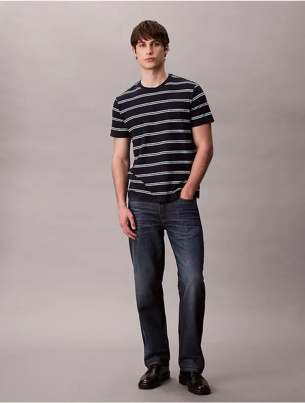 Calvin Klein Liquid Touch Stripe Crewneck T-shirt
