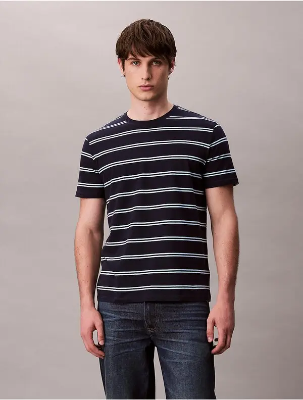 Calvin Klein Liquid Touch Stripe Crewneck T-shirt