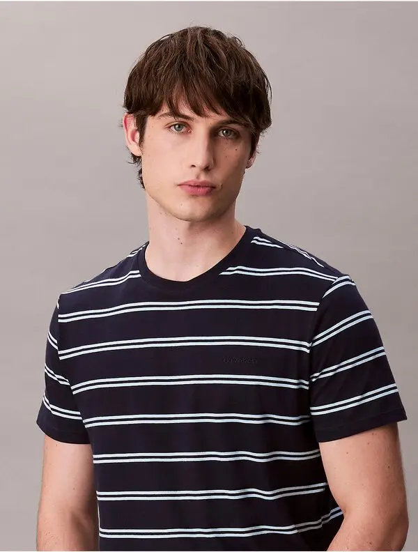 Calvin Klein Liquid Touch Stripe Crewneck T-shirt