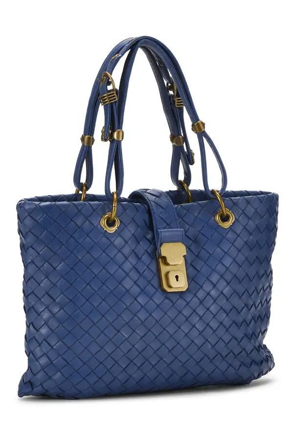 Bottega Veneta Intrecciato Capri Tote - Blue