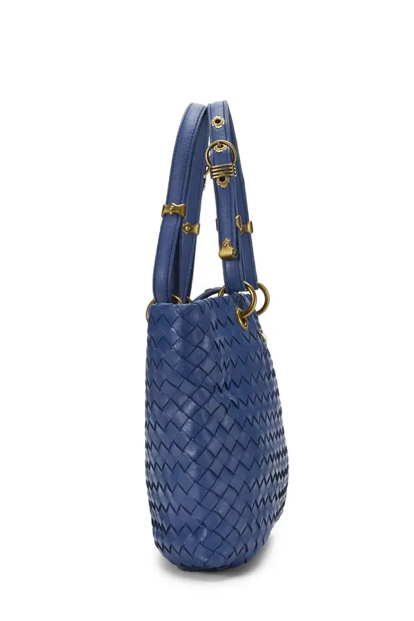 Bottega Veneta Intrecciato Capri Tote - Blue