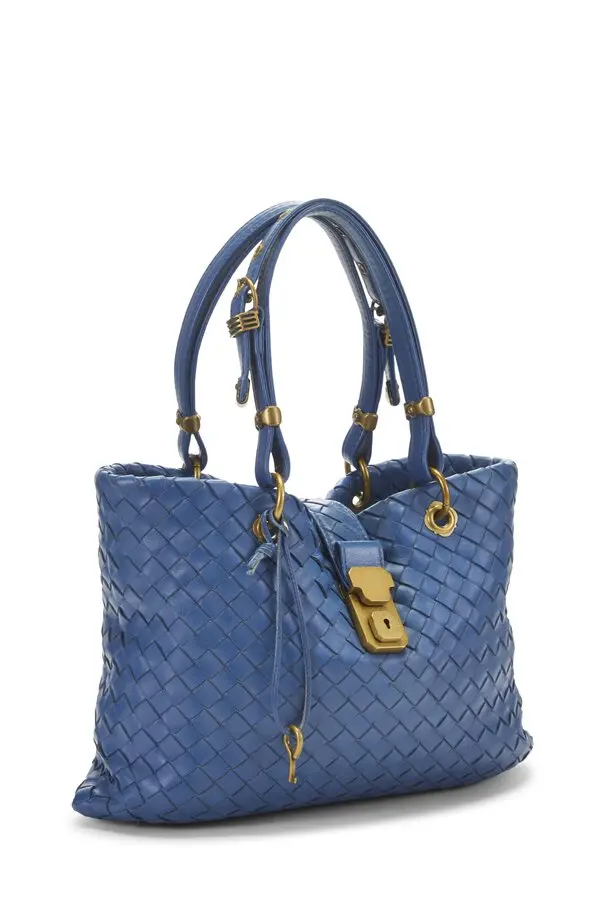 Bottega Veneta Intrecciato Capri Tote - Blue