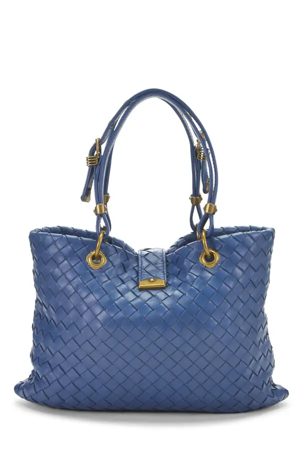 Bottega Veneta Intrecciato Capri Tote - Blue