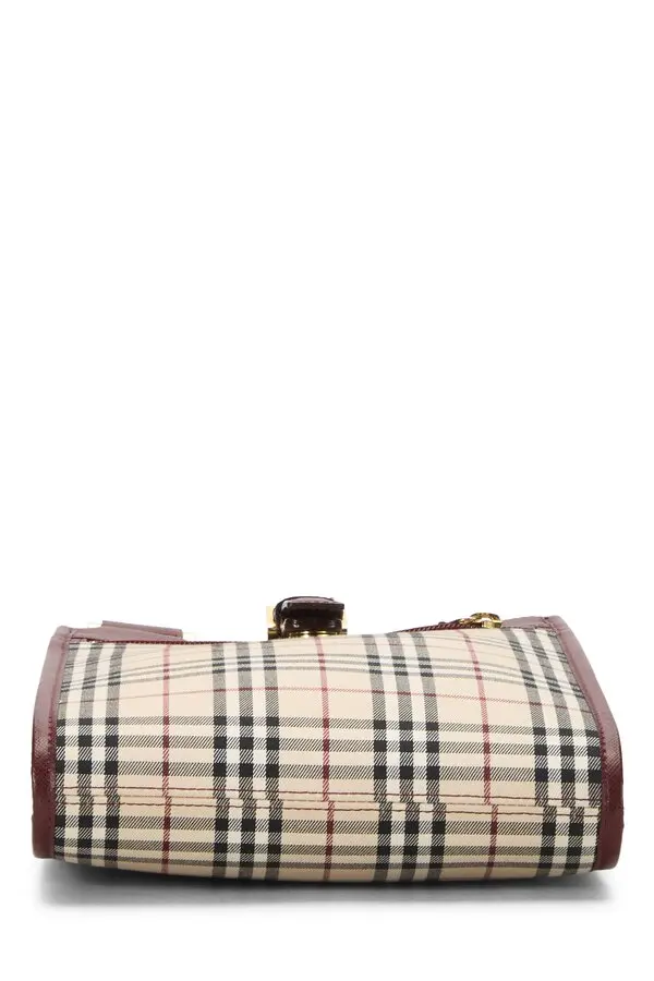 Burberry House Check Jacquard Crossbody - Burgundy