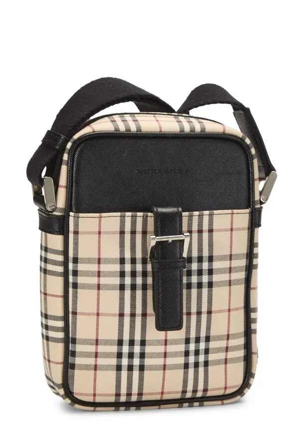 Burberry Jacquard House Check Vertical Camera Bag
