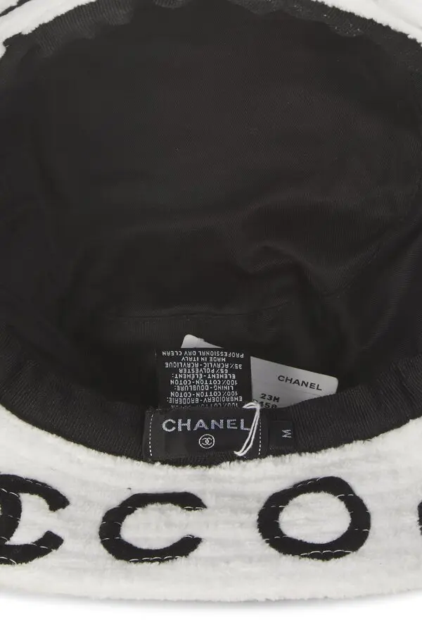 Chanel Cc' Terry Cloth Bucket Hat