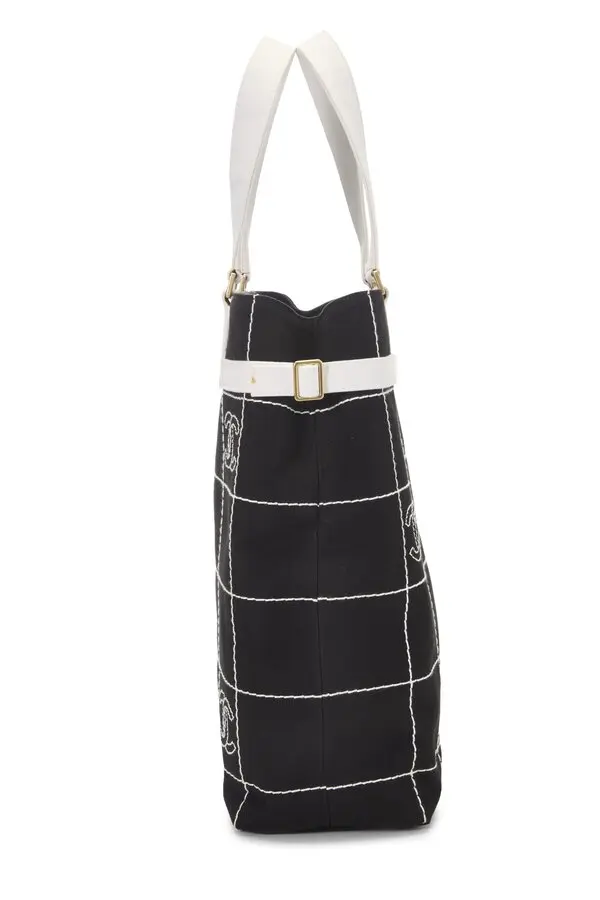Chanel Canvas Chocolate Bar Tote