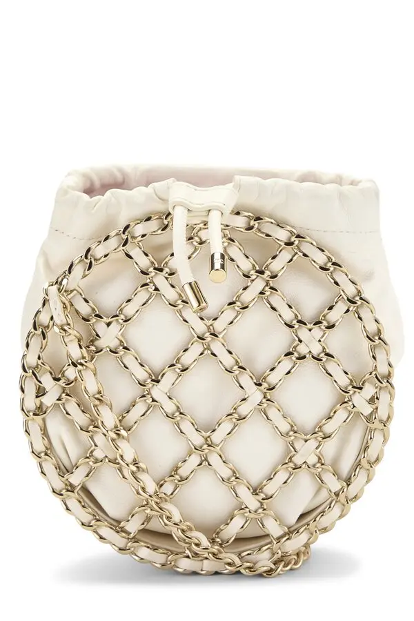 Chanel Round Caged Chain Around Crossbody