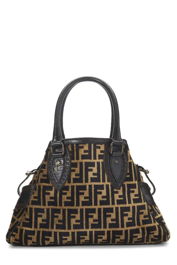 Fendi Zucca Velour Bag Du Jour