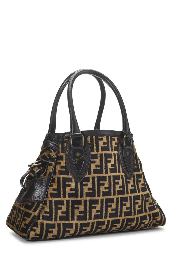 Fendi Zucca Velour Bag Du Jour