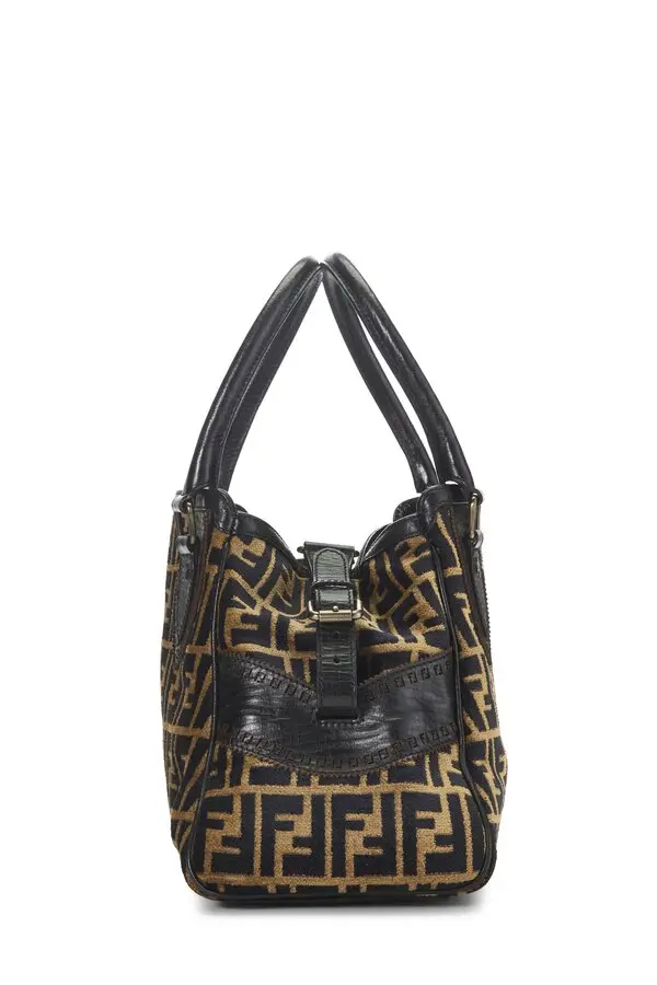 Fendi Zucca Velour Bag Du Jour