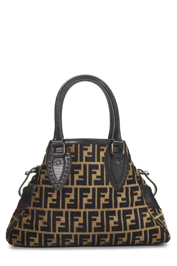 Fendi Zucca Velour Bag Du Jour