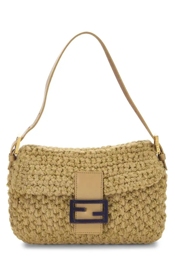 Fendi Metallic Crochet Baguette