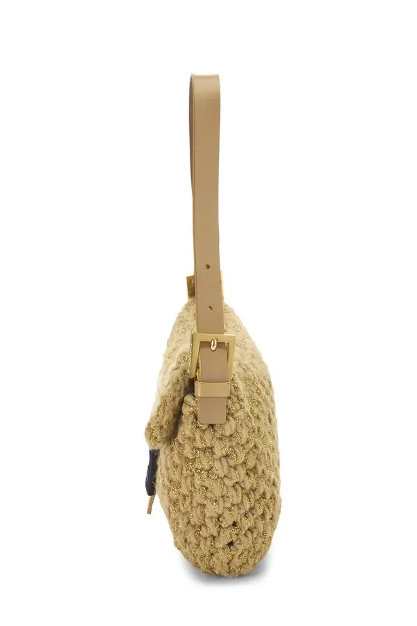 Fendi Metallic Crochet Baguette