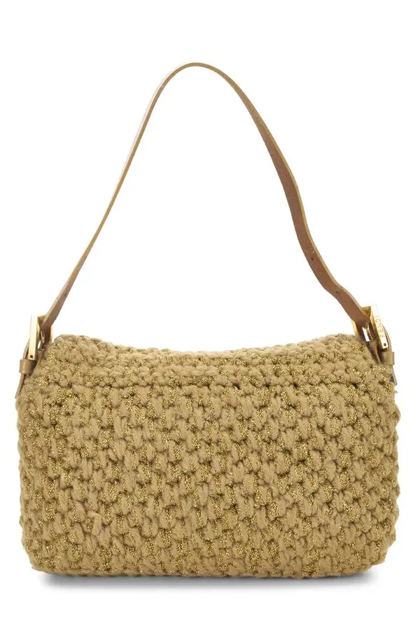 Fendi Metallic Crochet Baguette