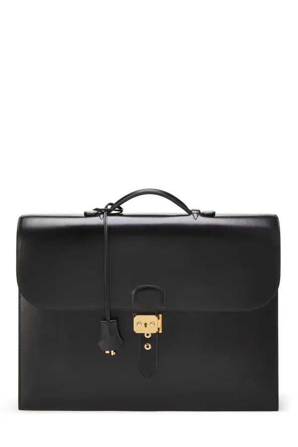 Hermès Sac À Dépêches 38 Briefcase - Black