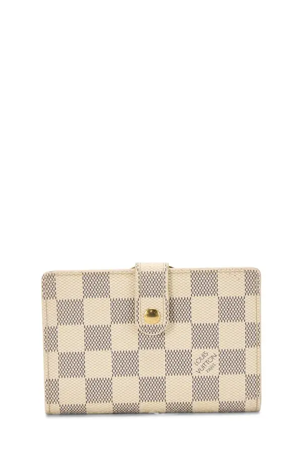 LOUIS VUITTON Damier Azur Viennois Wallet - White