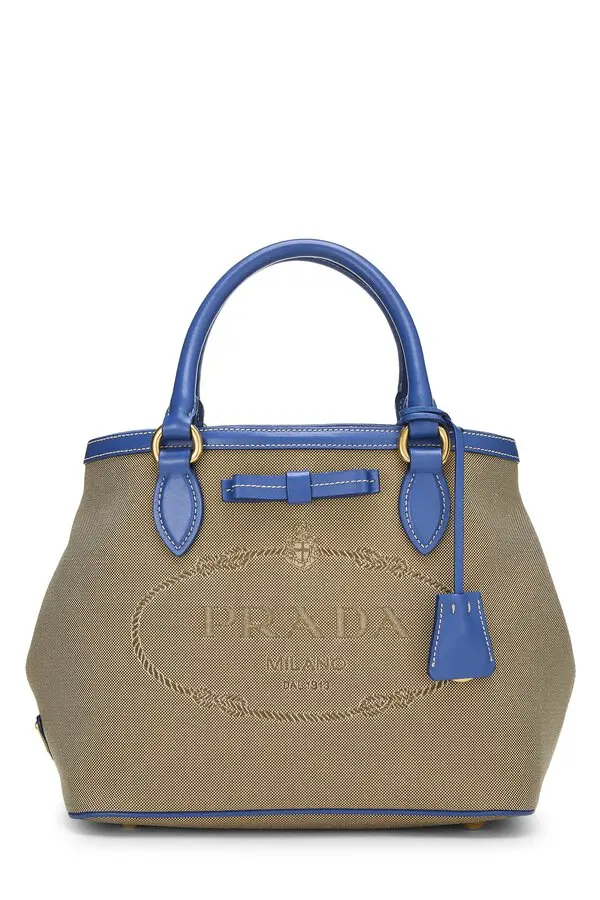 Prada Jacquard Logo Convertible Handbag