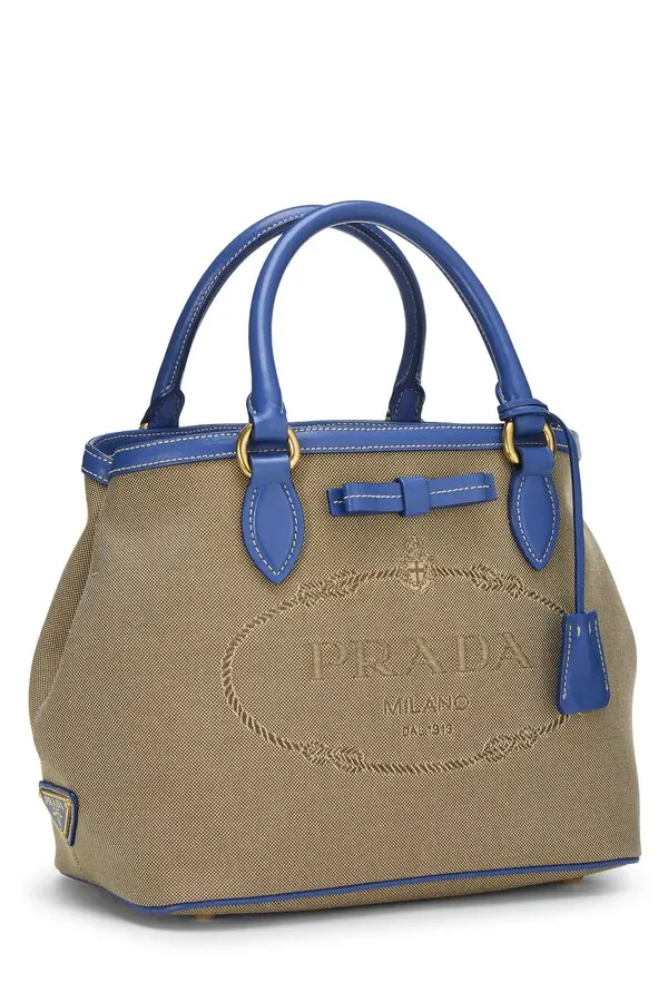 Prada Jacquard Logo Convertible Handbag
