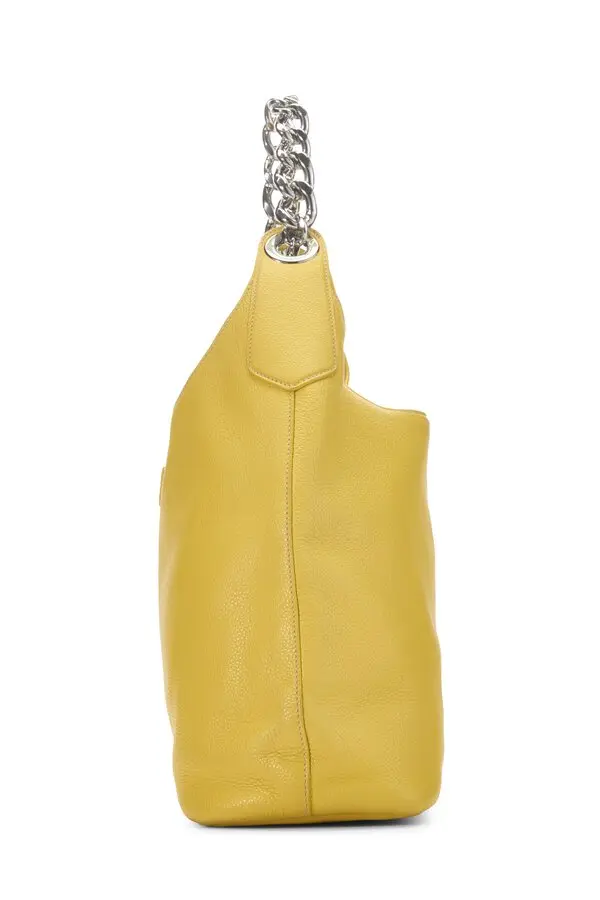 Prada Vitello Daino Chain Hobo - Yellow