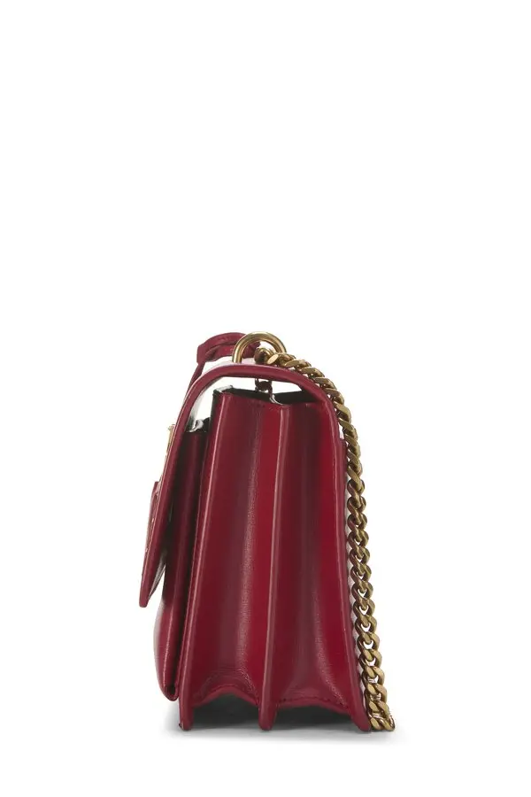 Saint Laurent Calfskin Leather Sunset Shoulder Bag - Red