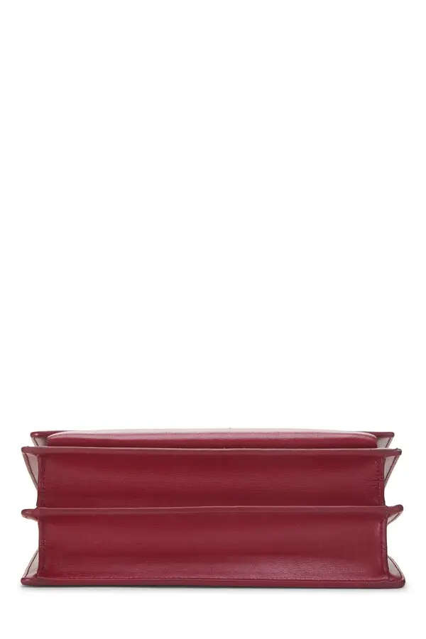 Saint Laurent Calfskin Leather Sunset Shoulder Bag - Red