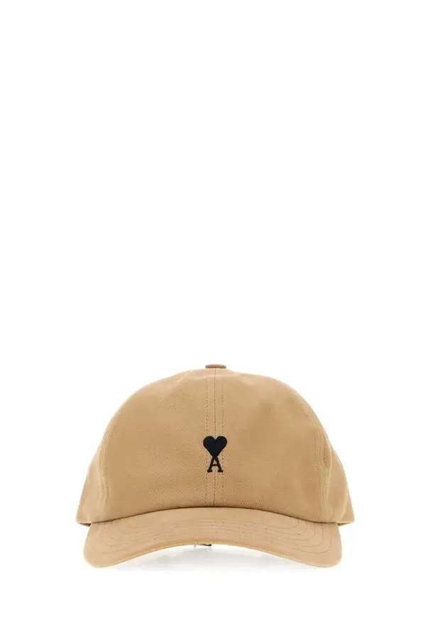 AMI Paris Camel Cotton Baseball Cap