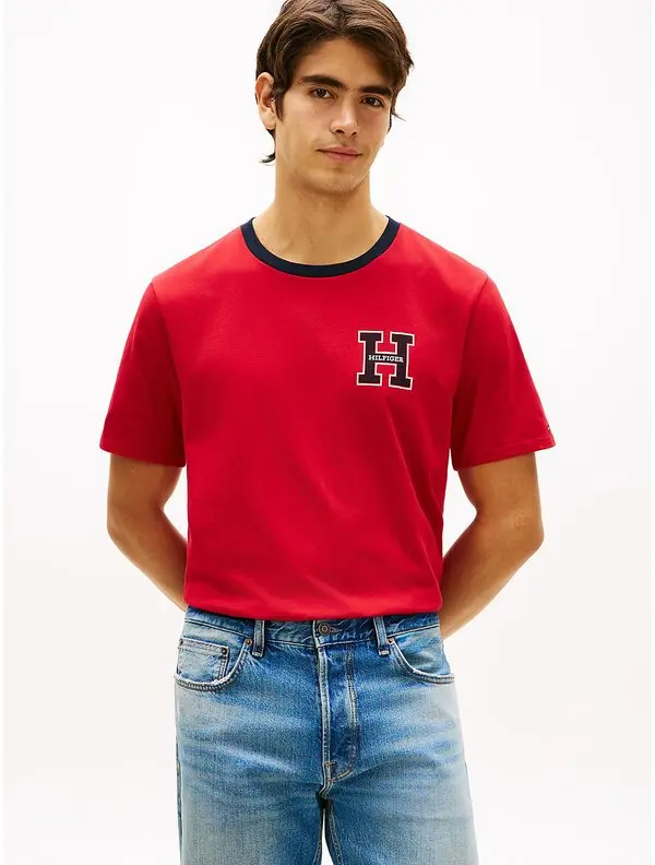 Tommy Hilfiger Hilfiger Logo T-shirt - Medium Red