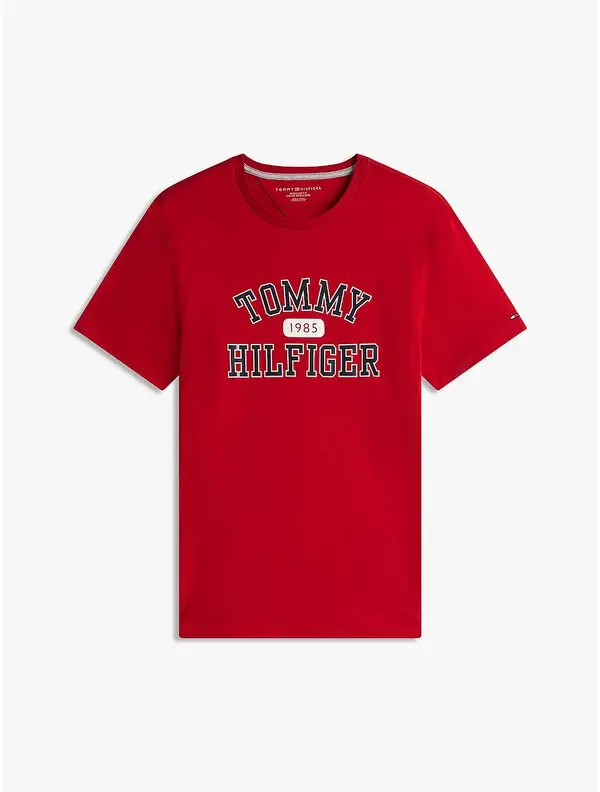 Tommy Hilfiger Tommy Varsity Logo T-shirt - Medium Red