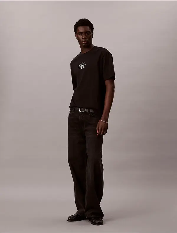 Calvin Klein Monologo Relaxed Tee - Black