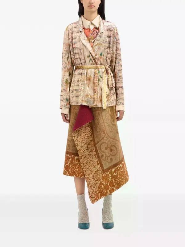 PIERRE-LOUIS MASCIA Ranat Belted Brushstroke-print Blazer