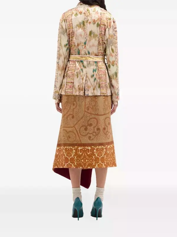 PIERRE-LOUIS MASCIA Ranat Belted Brushstroke-print Blazer