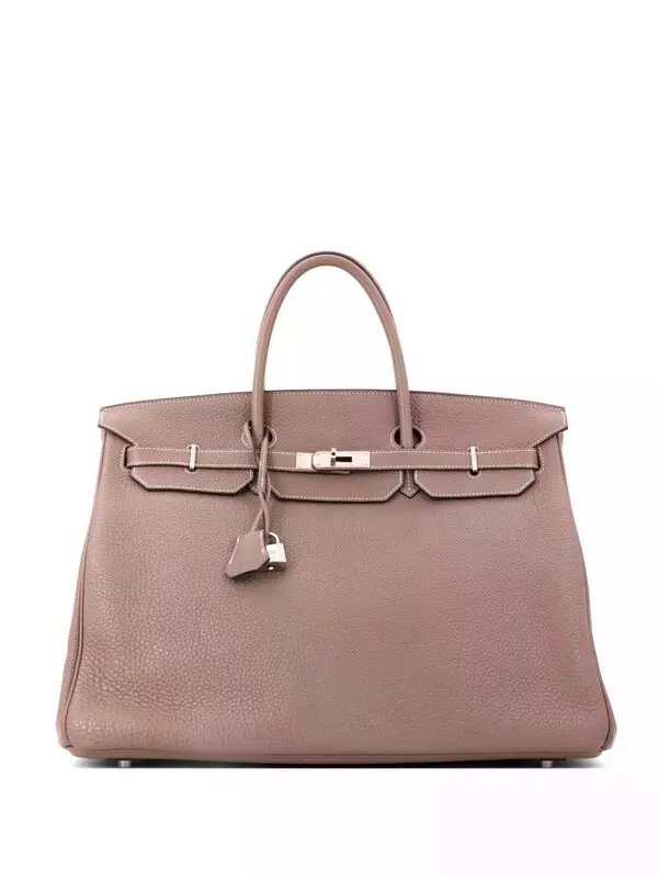 Hermès Birkin Handbag Togo With Palladium Hardware 40 Tote Bag - Grey