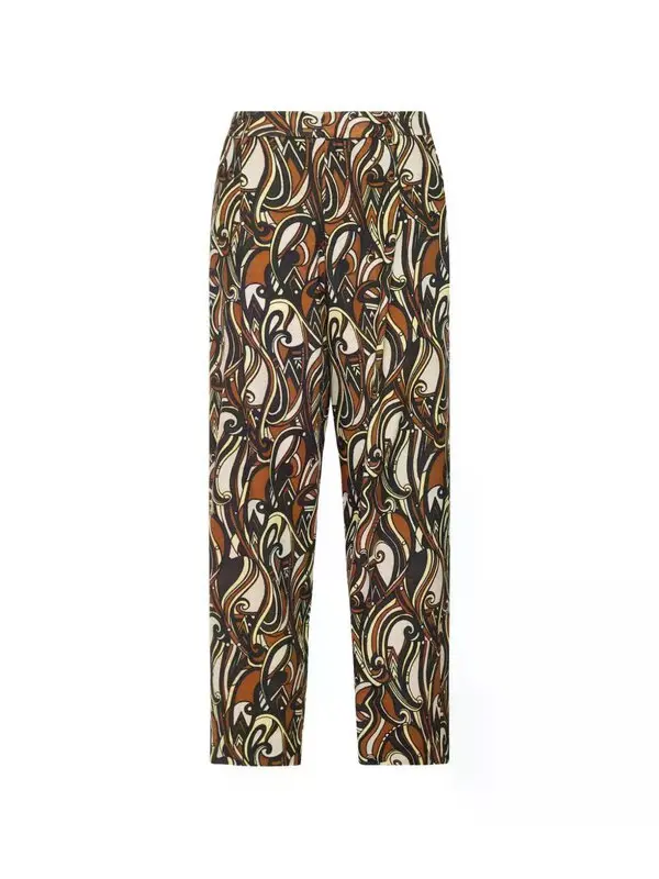 PIERRE-LOUIS MASCIA Beatex Swirling-pattern Wool Trousers