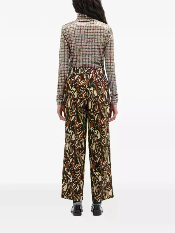 PIERRE-LOUIS MASCIA Beatex Swirling-pattern Wool Trousers