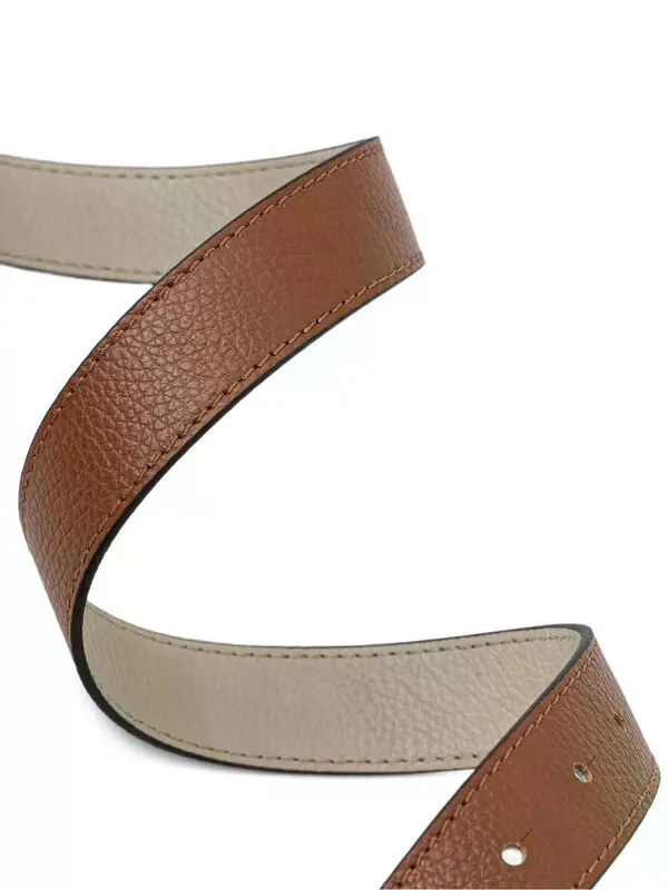 COCCINELLE C-me Reversible Logo-plaque Belt - Brown