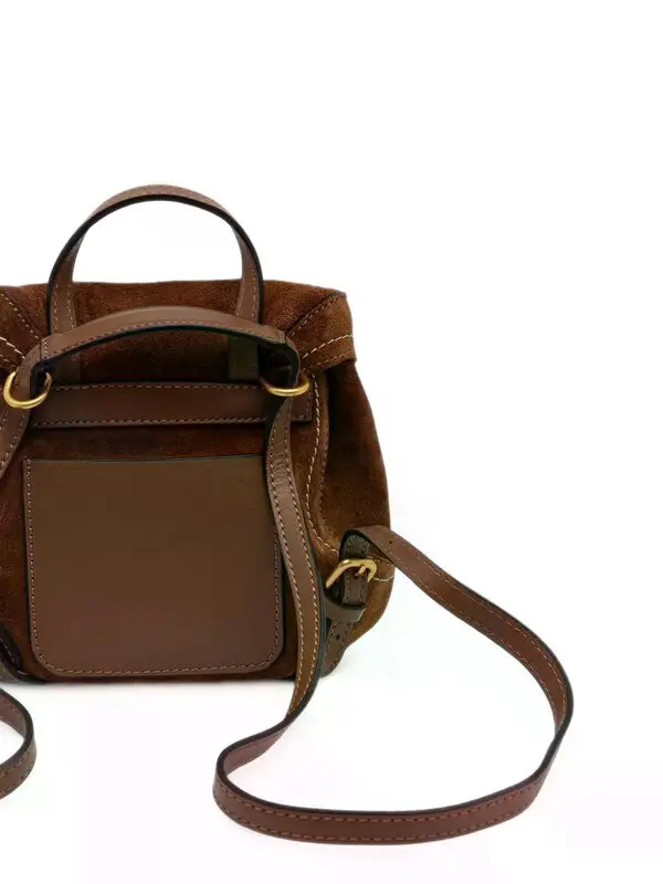GIANNI CHIARINI Violette Contrast-stitch Suede Backpack