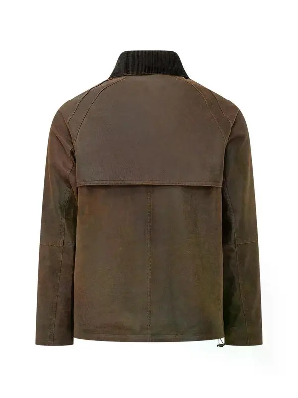 DFOUR Corduroy-collar Patch-pocket Coat