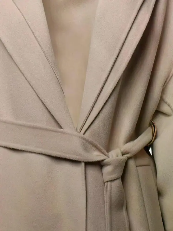 Sportmax Hooded Belted Wool Coat