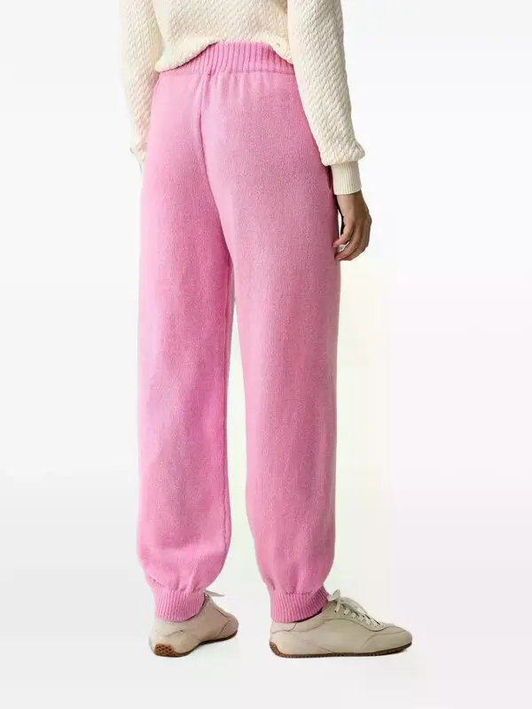 MSGM Logo-embroidered Knitted Track Pants