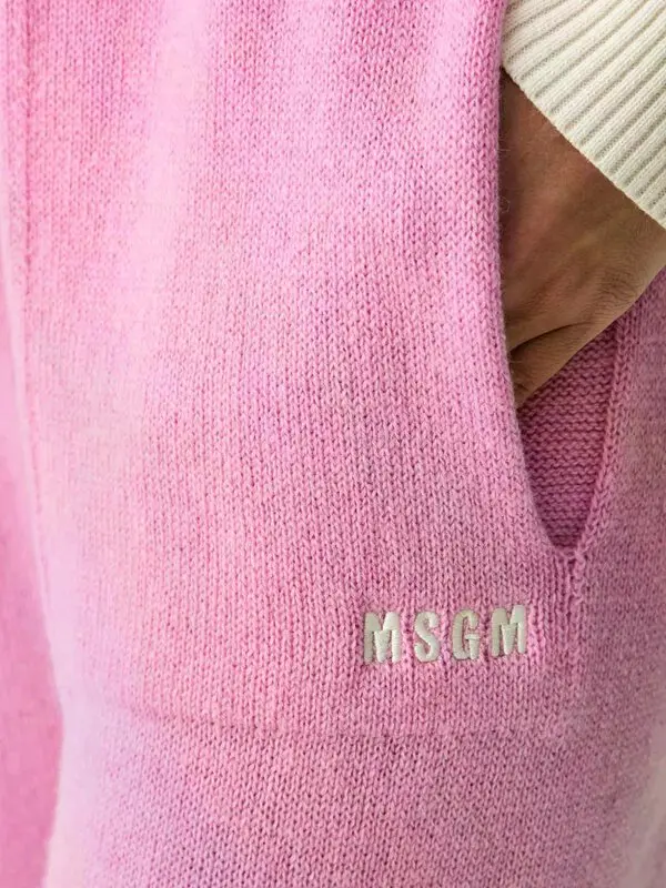 MSGM Logo-embroidered Knitted Track Pants