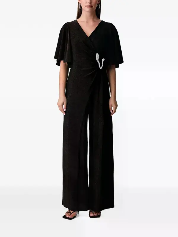 Joseph Ribkoff Embellished Wrap-style Jumpsuit - Brown